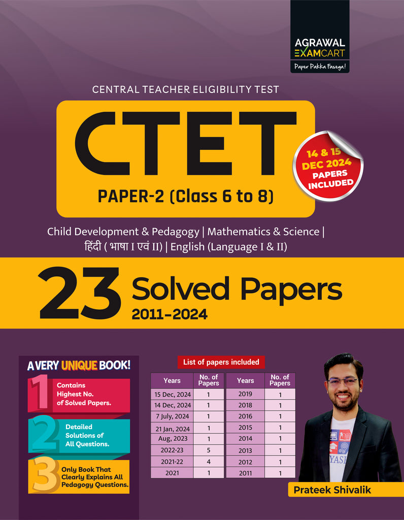 CTET Paper 2 Math & Science Solved Paper Book 2025 (English) – Examcart