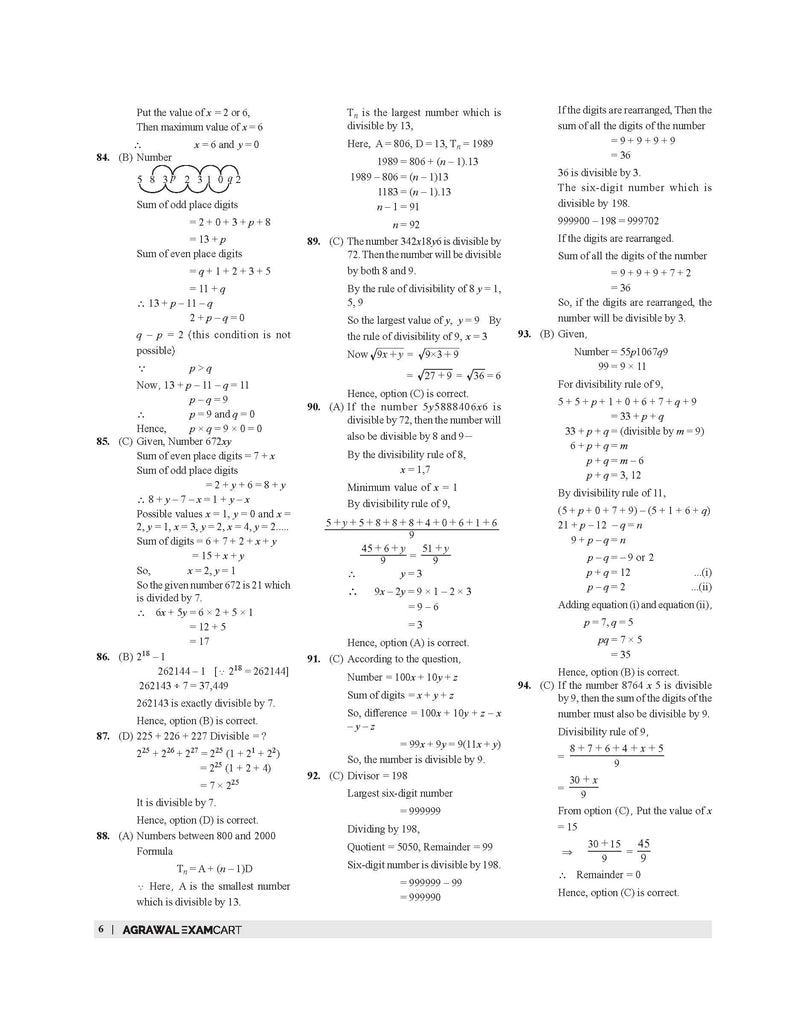 Examcart SSC Math Question Bank Solutions Book In English